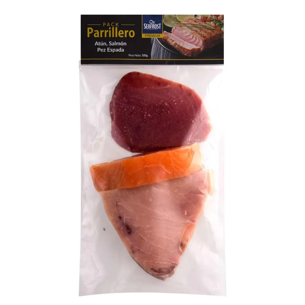 PACK PARRILLERO : SALMON, PEZ ESPADA Y ATUN 500 GR SEAFROST - Olivam ...