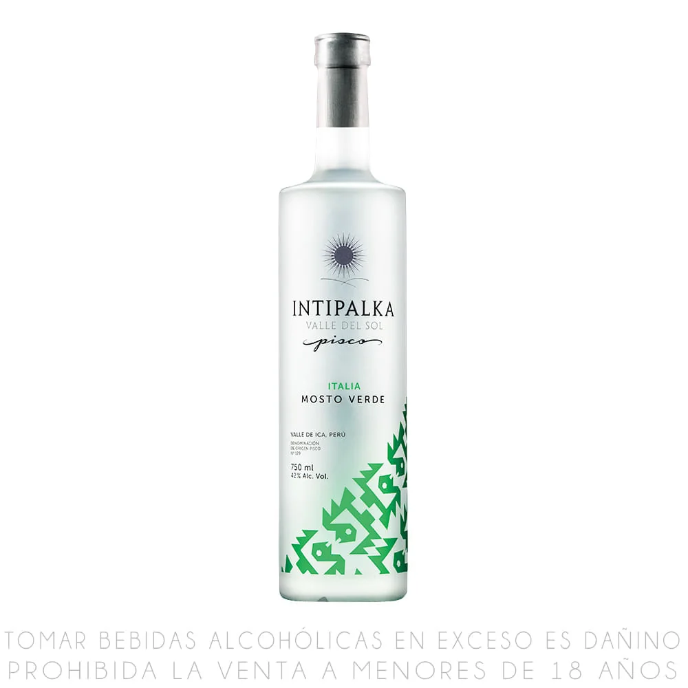 Pisco Intipalka Italia Mosto Verde 750 Ml Intipalka - Olivam | Aceite ...